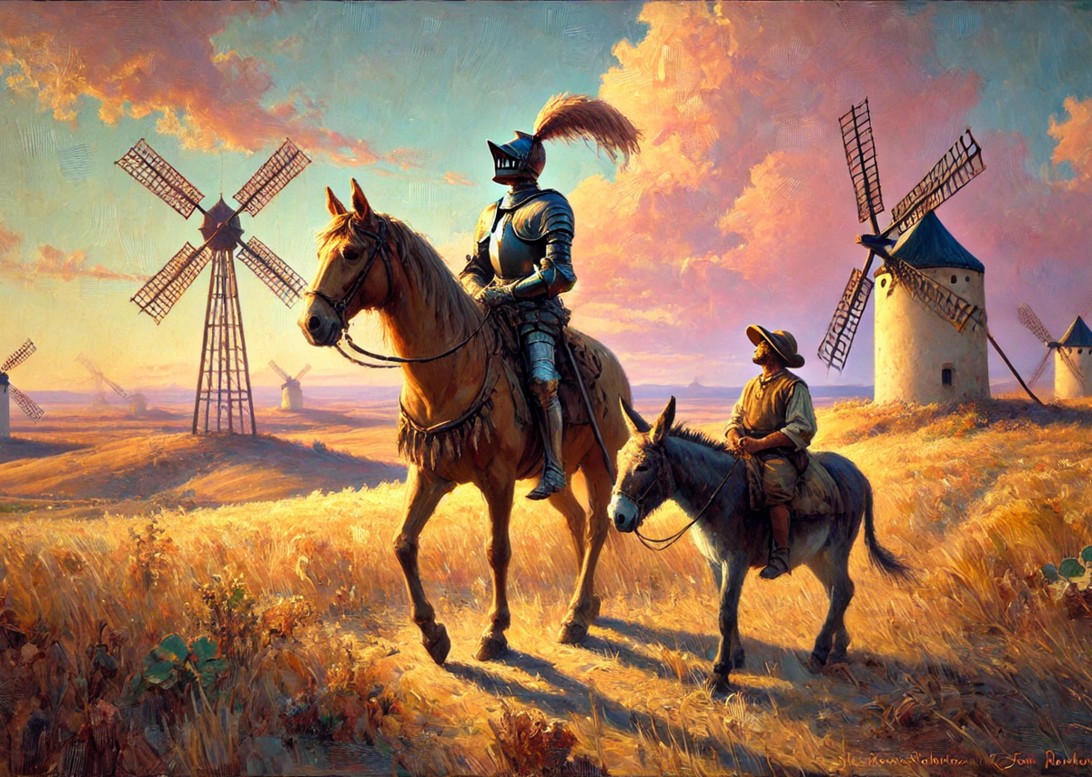 Postcard Fantasy: "Do you know the story?" No.29 Don Quixote de la Man ...