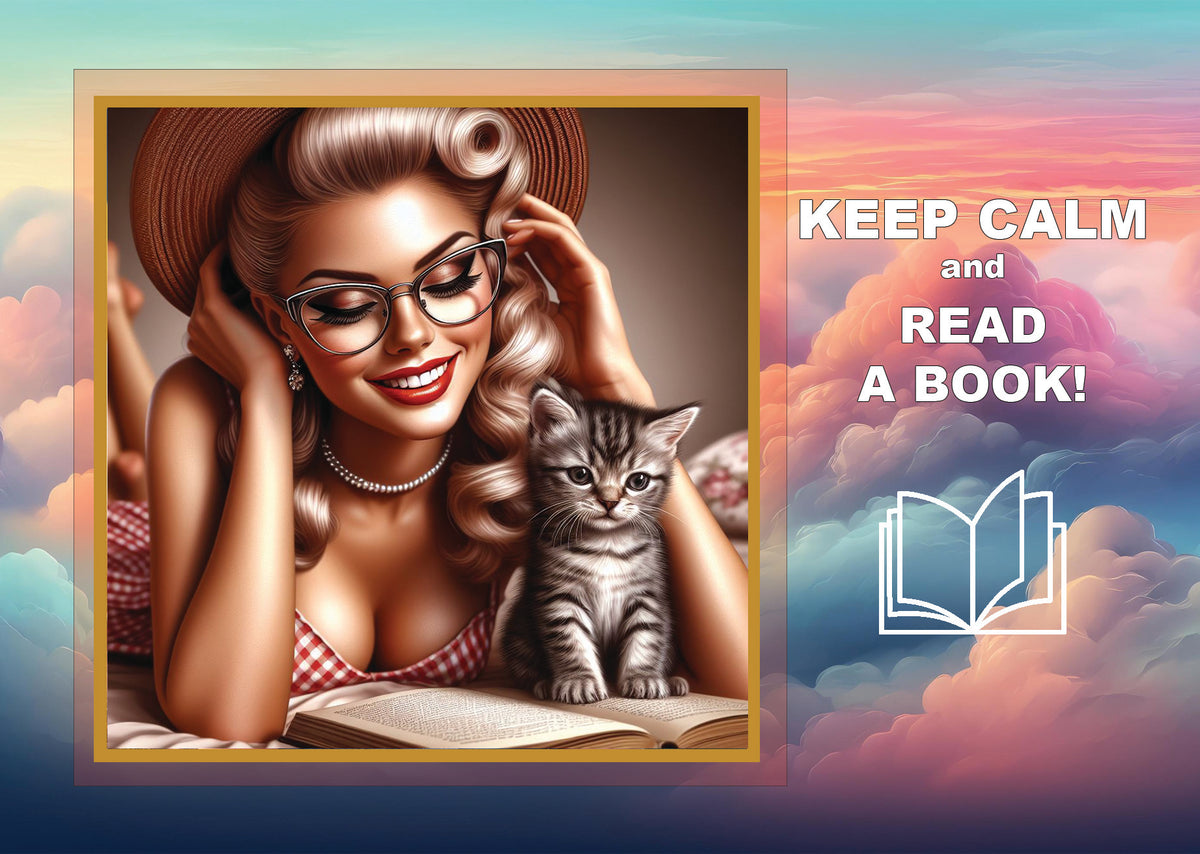 Fantasy Art (T032) - Keep Calm and Read a Book| Postcards Market