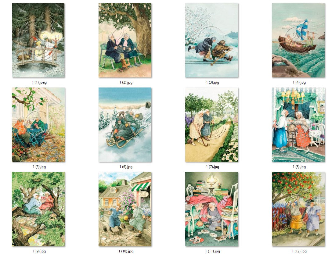 Collector's pack: Different postcards - Inge Look Aunties| Postcards Market