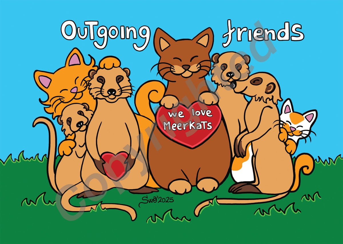 Drawings T046: Titina and Friends: Outgoing Friends (Meerkats ...