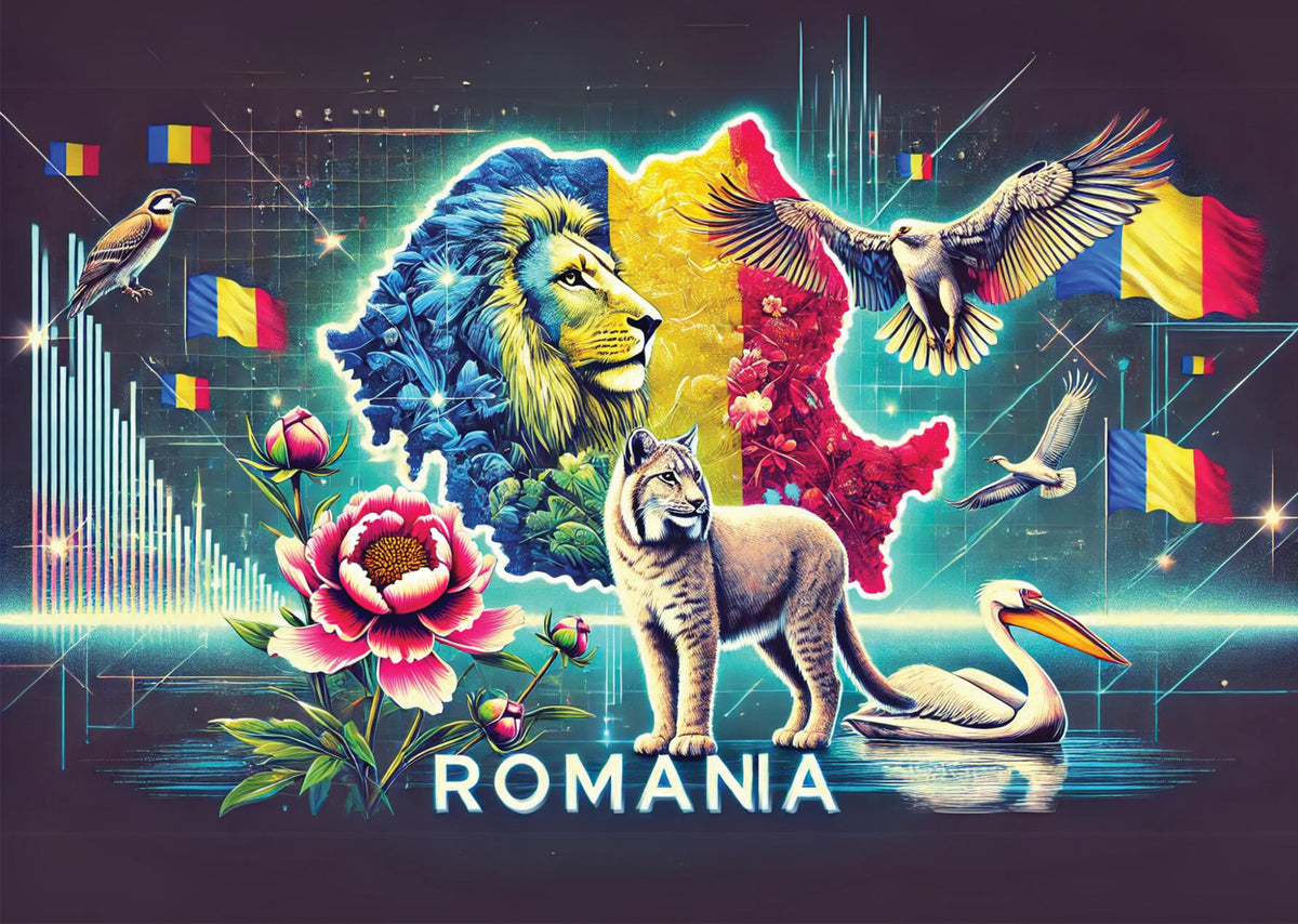 Imaginary Art: Futuristic National Symbols, Romania 35| Postcards Market