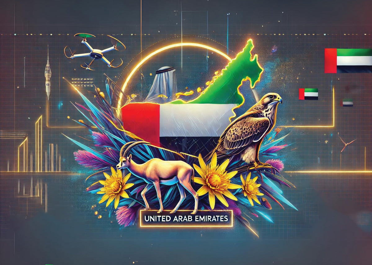 Imaginary Art: Futuristic National Symbols, UAE 45 (United Arab Emirat ...