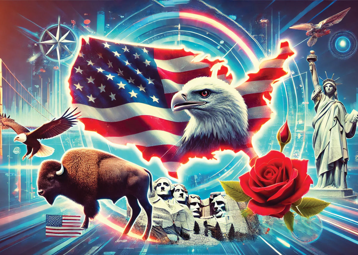 Imaginary Art: Futuristic National Symbols, United States 48 _v3 ...