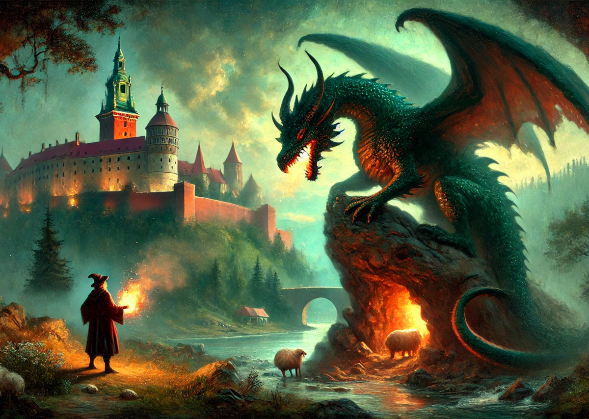 Postcard Fantasy: "Do you know the story?" No.50 The Wawel Dragon ...