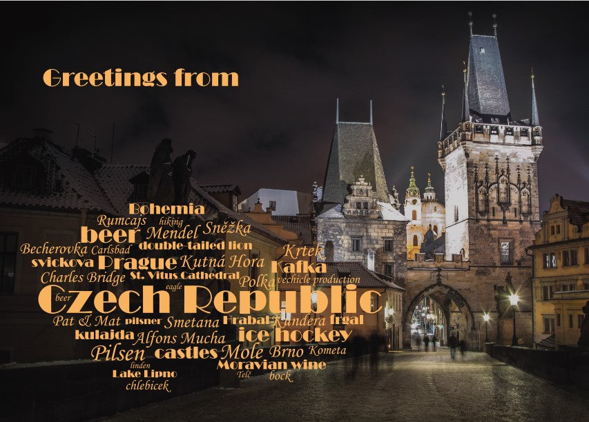 Word Cloud Photo: Czech Republic| Postcards Market