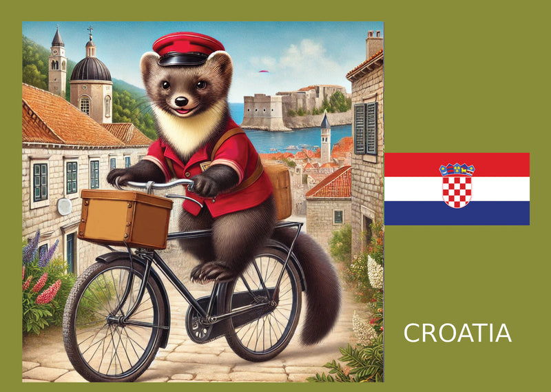 Imaginary Art: Fantasy Mail Delivery, Croatia| Postcards Market
