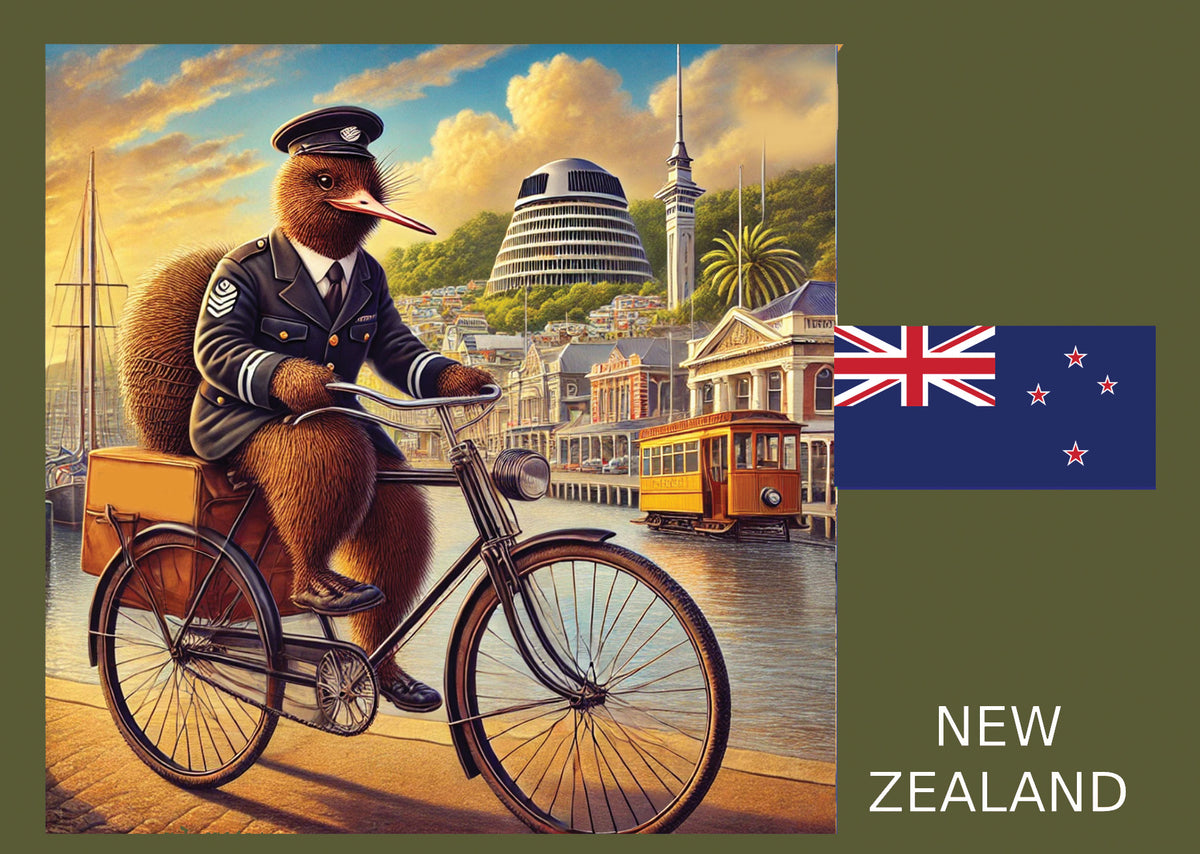 Imaginary Art: Fantasy Mail Delivery, New Zealand| Postcards Market