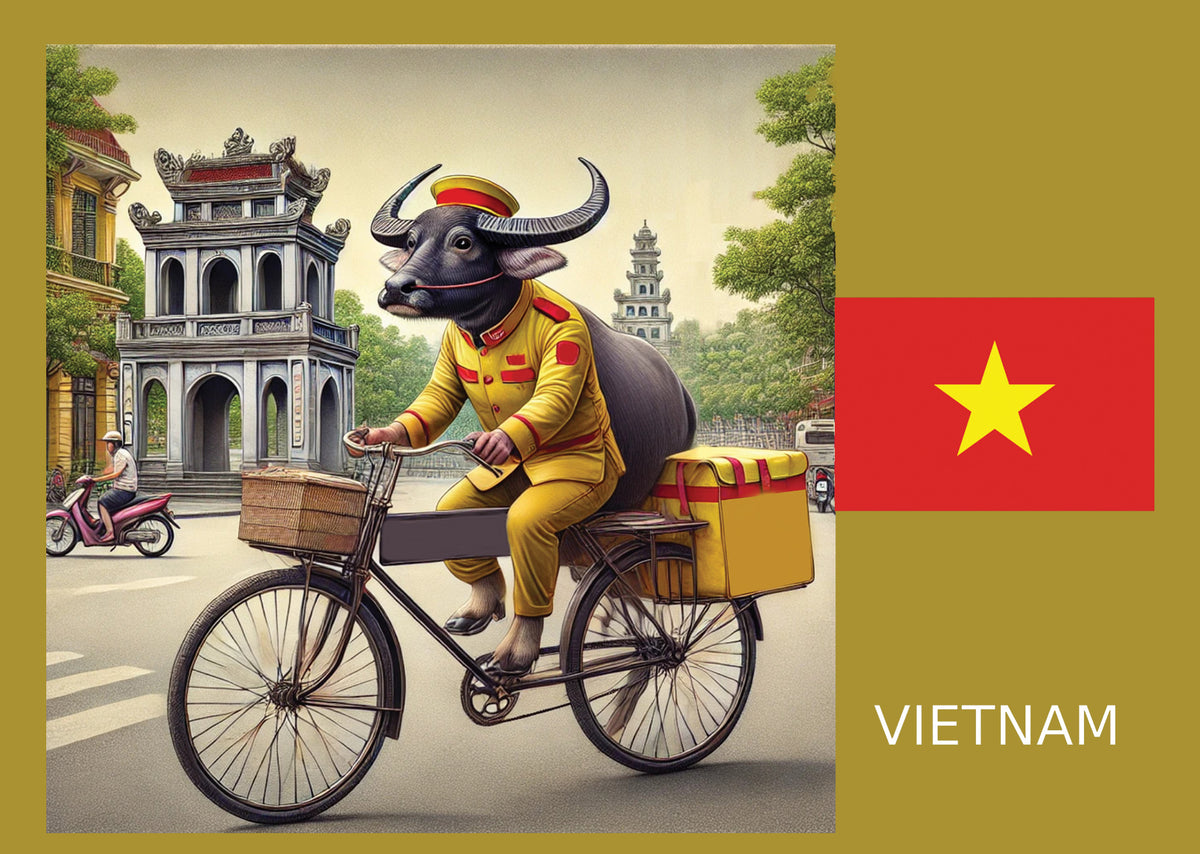 Imaginary Art: Fantasy Mail Delivery, Vietnam| Postcards Market