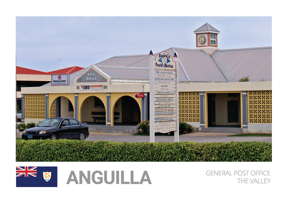 Amazing Places of the World M001: Anguilla GPO The Valley| Postcards Market