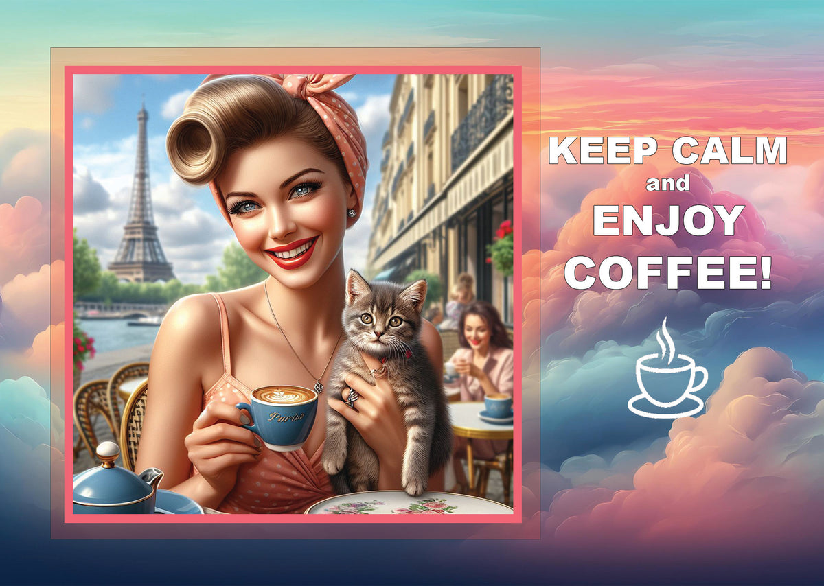 Fantasy Art (HB42) - Keep Calm and Enjoy Coffee| Postcards Market