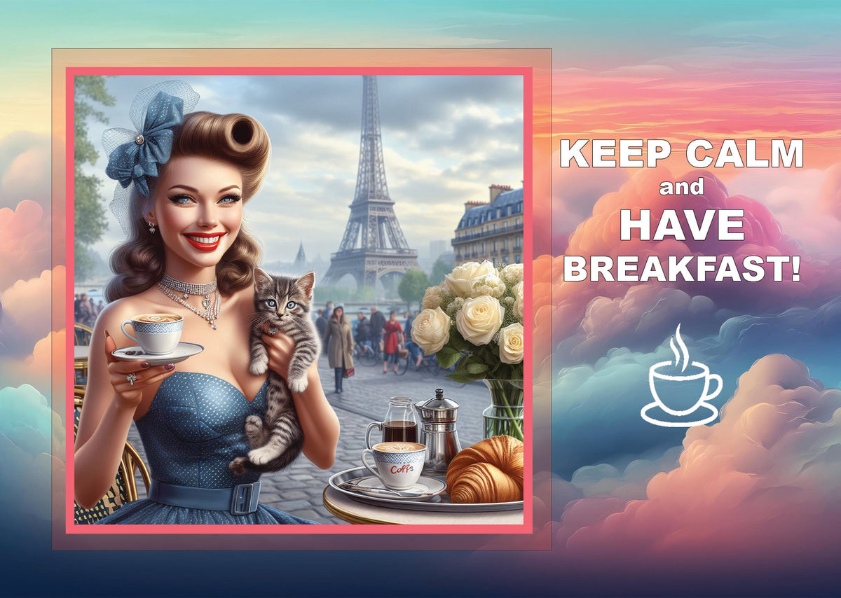 Fantasy Art (T001) - Keep Calm and Have Breakfast| Postcards Market