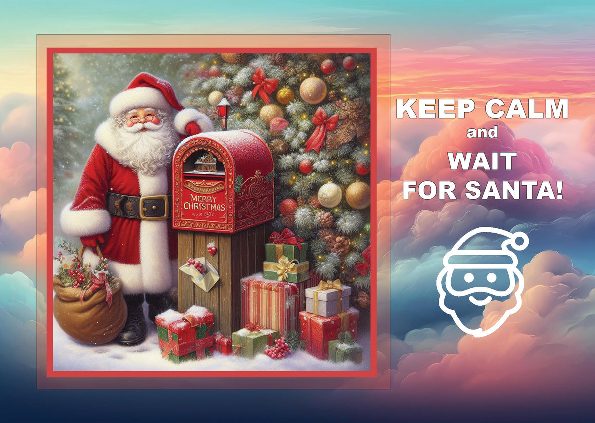 Fantasy Art (T044) - Keep Calm and Wait for Santa| Postcards Market