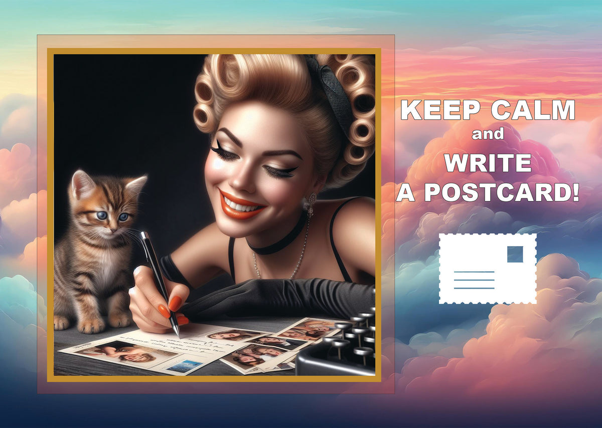 Fantasy Art (T042) - Keep Calm and Write a Postcard| Postcards Market