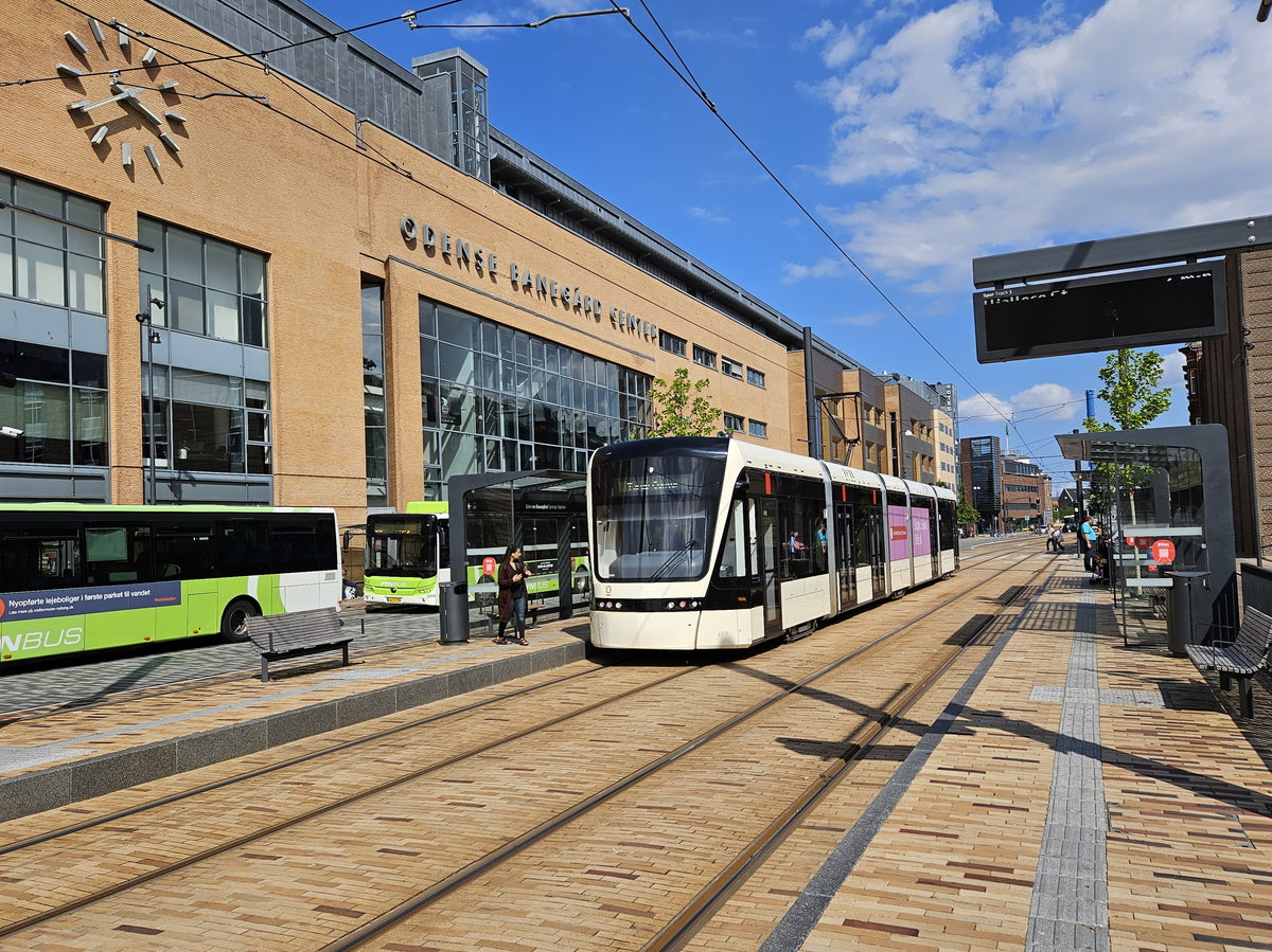 Photo: Tram in Odense (DK), Main Station, 2023| Postcards Market