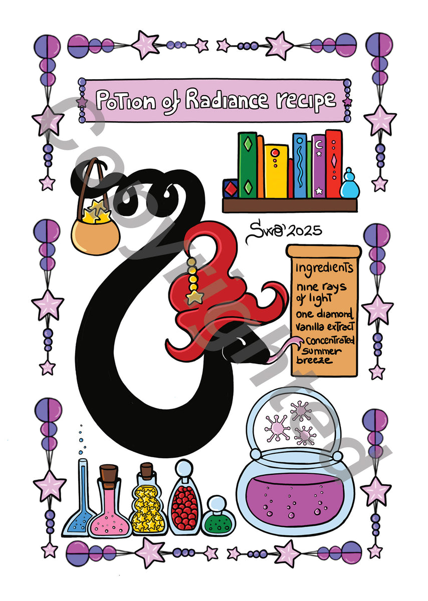 Drawings P45 Potions: 4 - Radiance Potion Recipe| Postcards Market