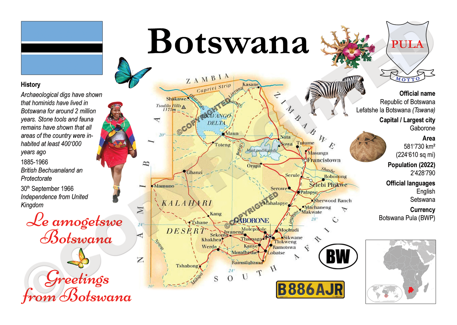 Maps of the world MOTW| Postcards Market