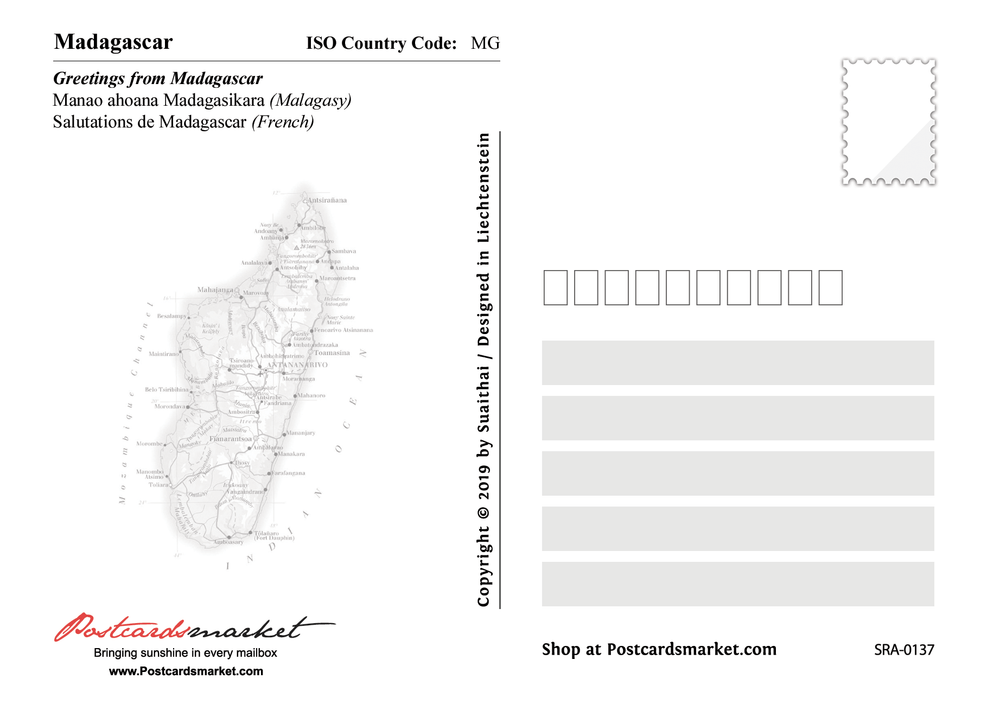 AFRICA | MADAGASCAR MOTW Maps of the World Series| Postcards Market