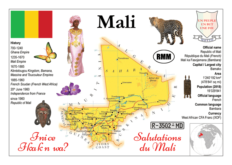 AFRICA | MALI MOTW Maps of the World Series| Postcards Market