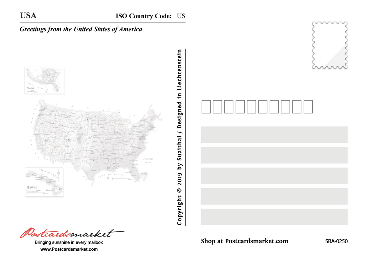 North America | United States of America MOTW| Postcards Market