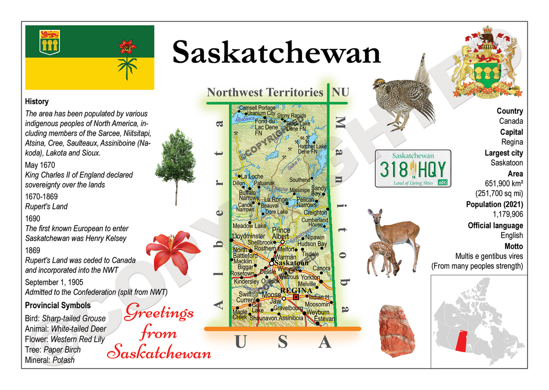 North America | CANADA Provinces - Saskatchewan MOTW (CA010)| Postcards ...