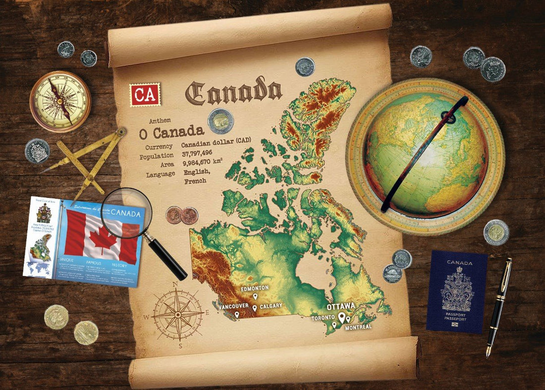 PWE Canada Map Postcard World Explorer PWE| Postcards Market