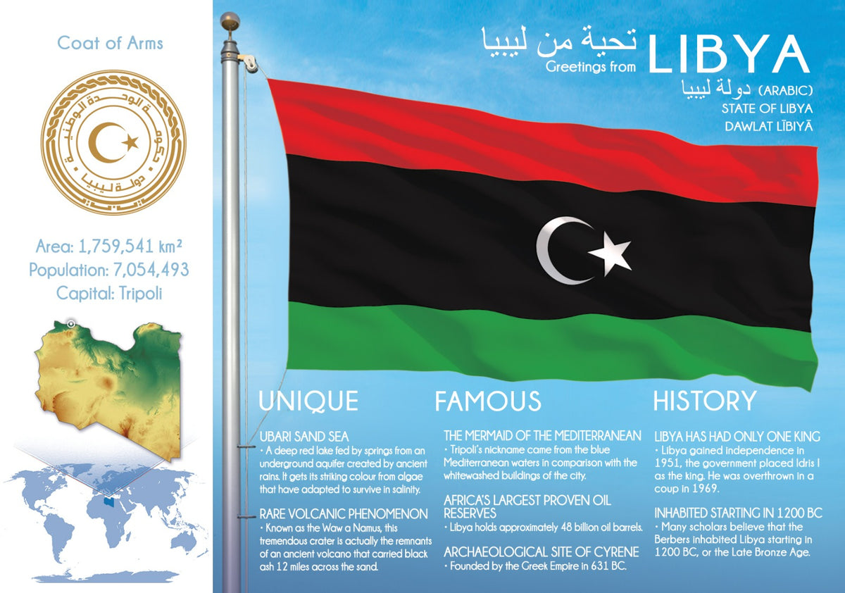 AFRICA | LIBYA - FW Flags of the World Series| Postcards Market