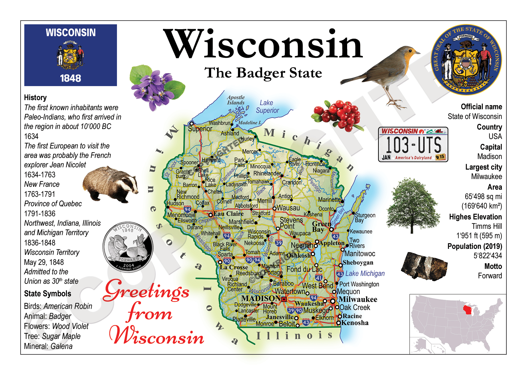 Wisconsin Settlers Map Wisco Histo — Czechs (Bohemians) In Wisconsin