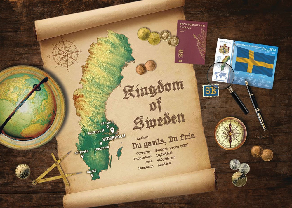 PWE Sweden Map Postcard World Explorer| Postcards Market
